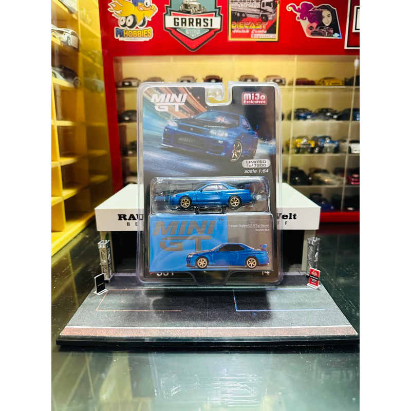 Jual Mini GT No 531 Nissan Skyline R34 Top Secret Bayside Blue Mijo ...