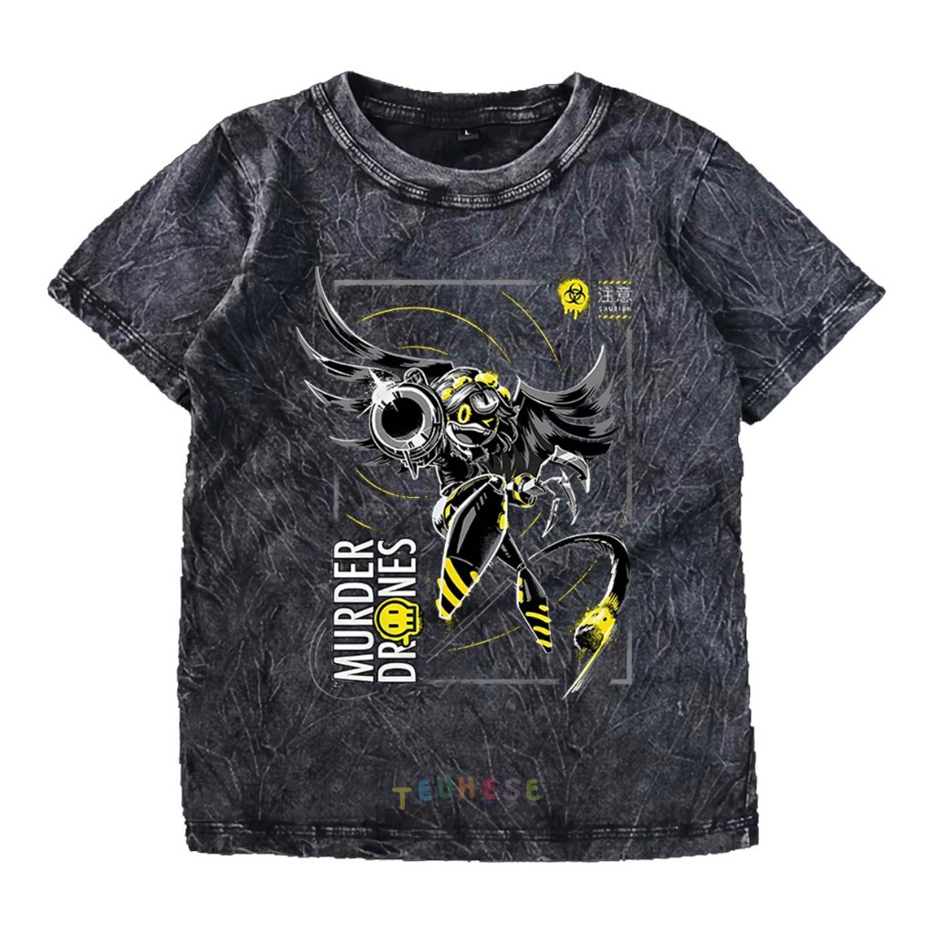 Jual (FREE NAMA) BAJU kaos atasan washed anak motif karakter "MURDER ...
