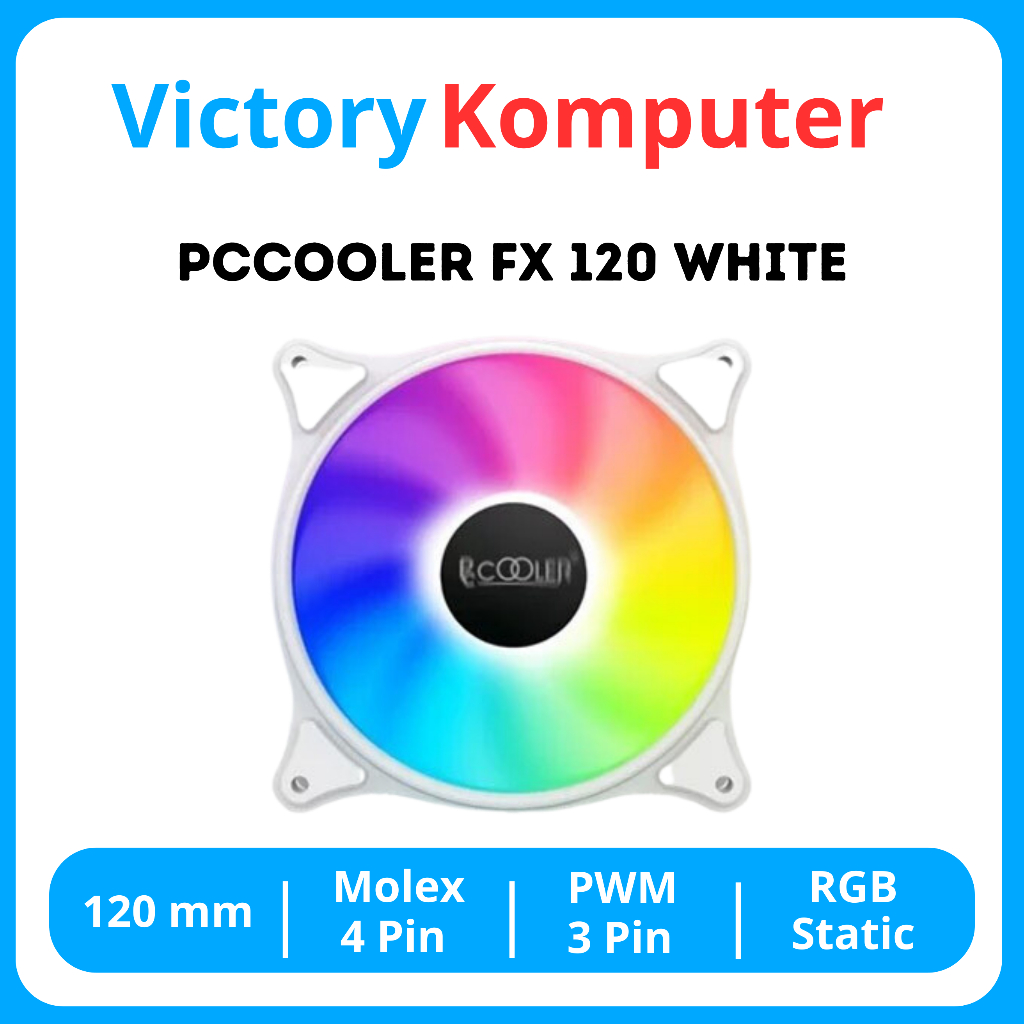 Jual Fan Casing PCCooler FX 120 White PC Cooler FX120 Fan Case Komputer ...