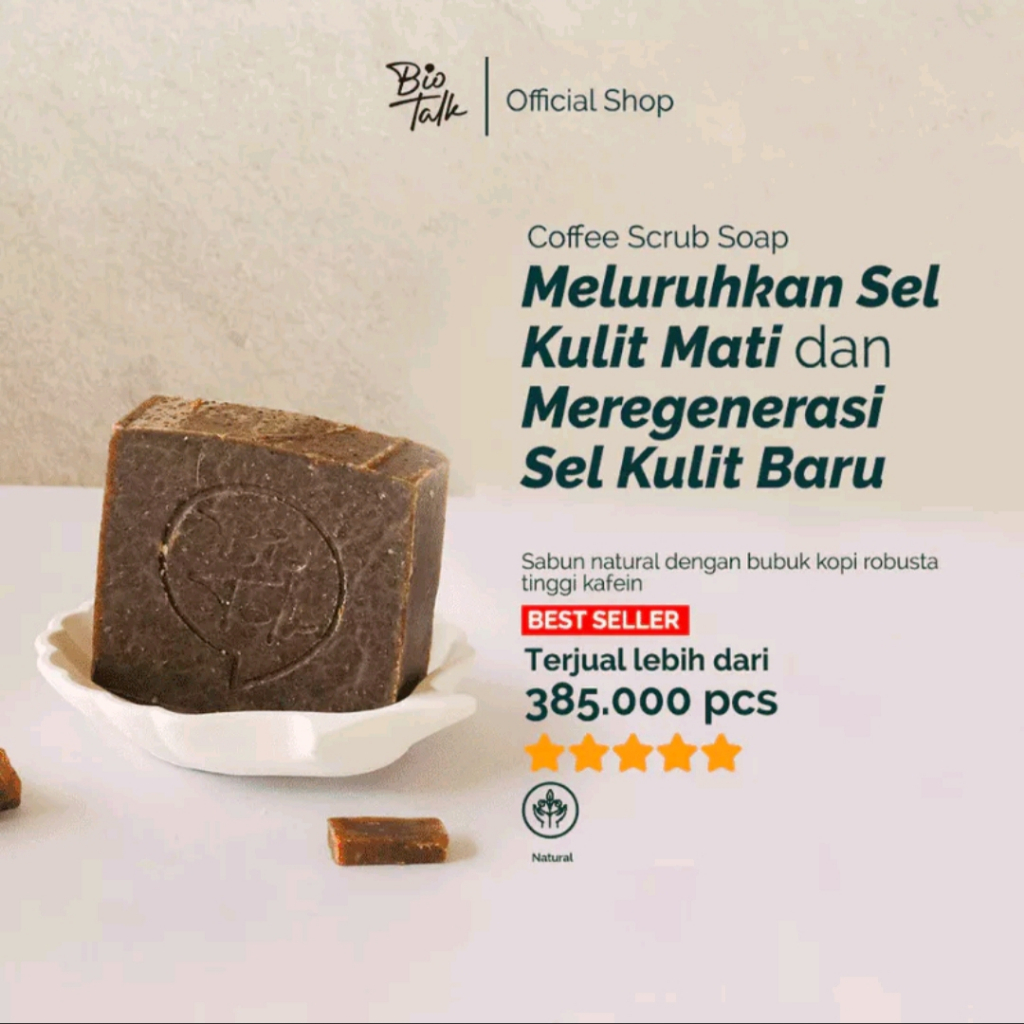 Jual Biotalk Coffee Scrub Soap | 120 gram | No SLS/SLES | Sabun Mandi ...