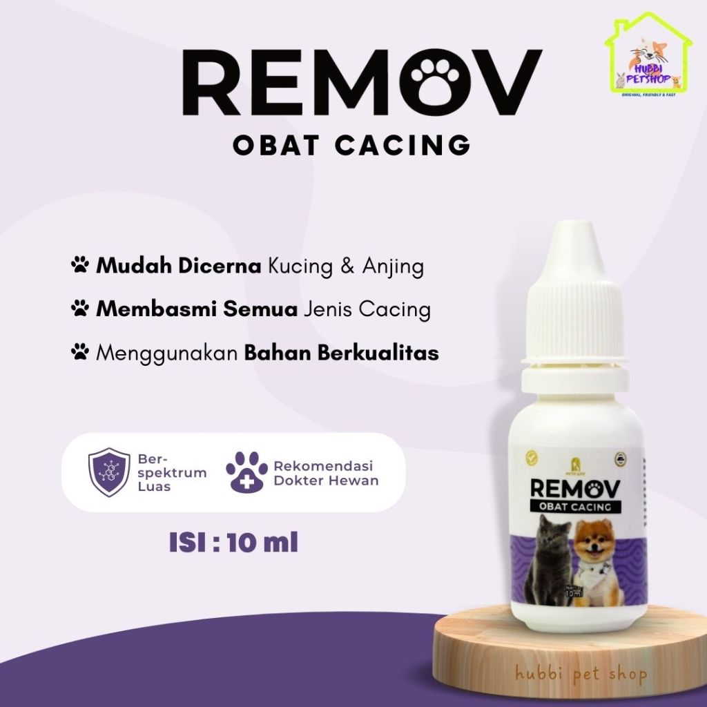 Jual Remov Obat Cacing Kucing dan Anjing 10ml - Obat Anti Infeksi ...
