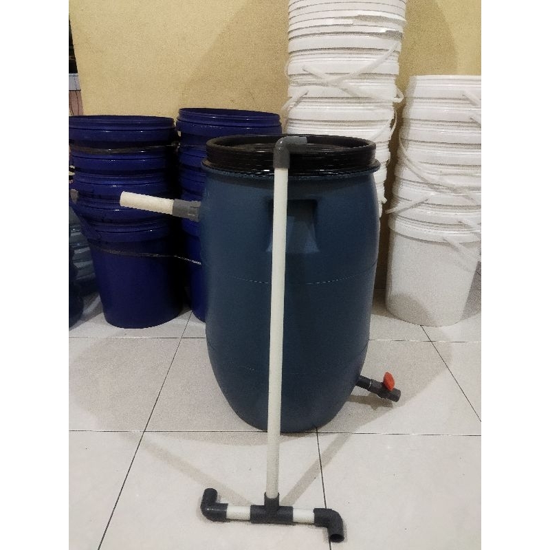 Jual tong filter kolam ikan koi uk 60L 1 output | Shopee Indonesia
