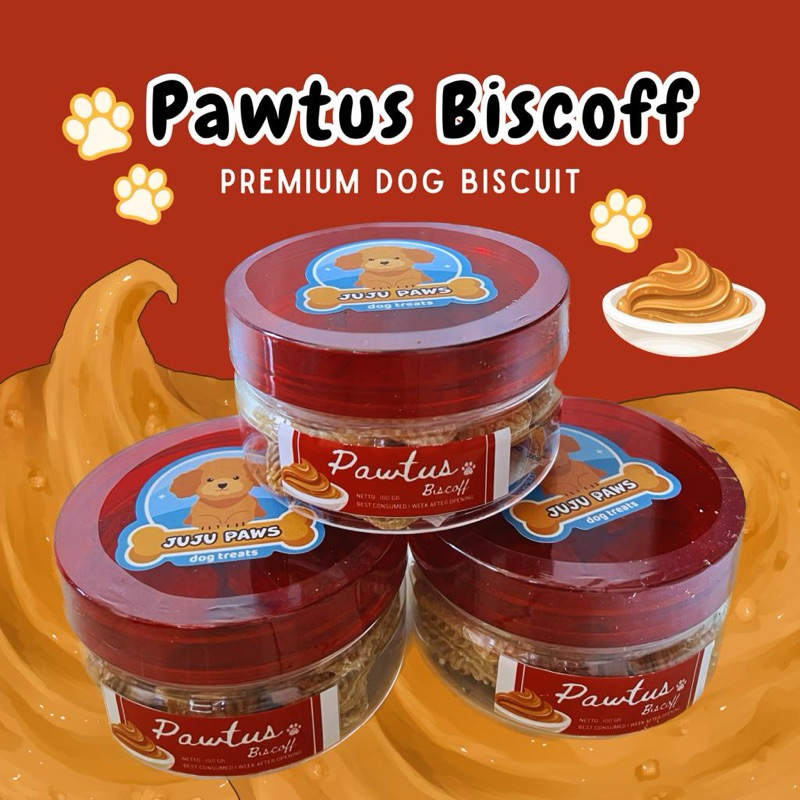 Jual pawtus biscoff / premium dog cookies / snack biskuit anjing ...