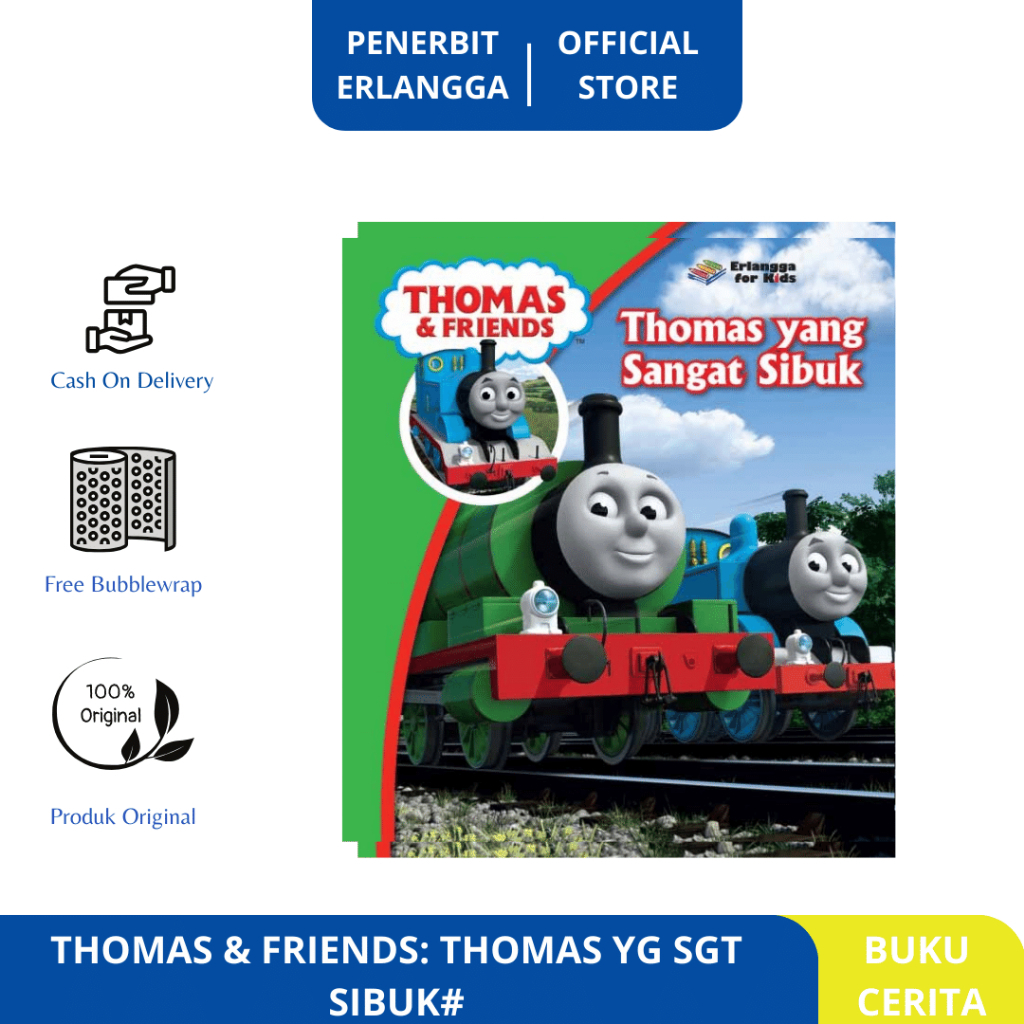 Jual DISKON BUKU ERLANGGA: BUKU CERITA ANAK: THOMAS & FRIENDS: THOMAS YG SGT SIBUK# | Shopee ...