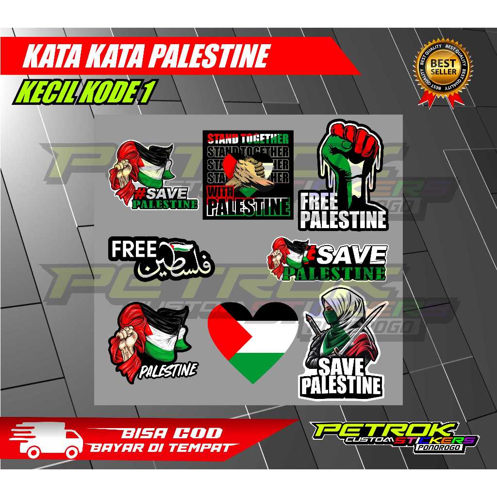 Jual STICKER PACK KATA KATA VIRAL SAVE PALESTINE / STICKER KATA KATA ...