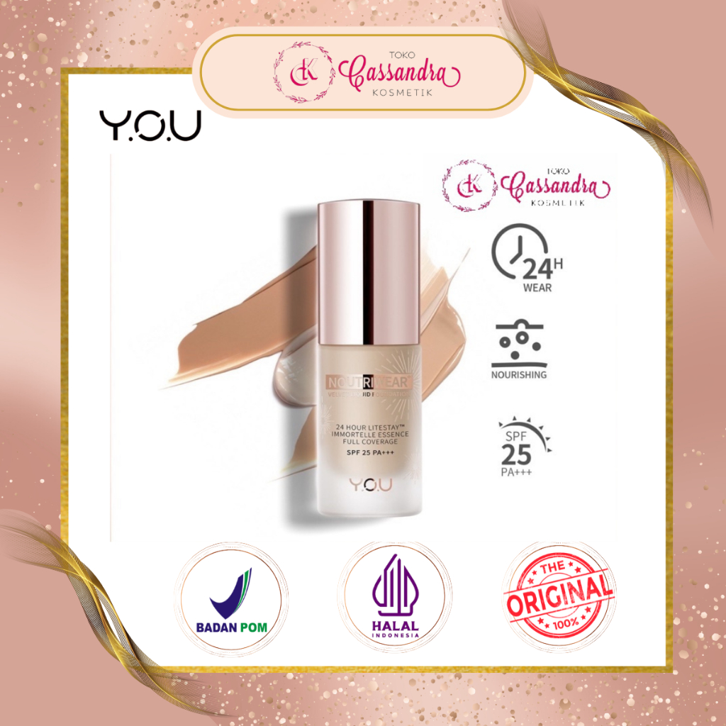 Jual YOU 24H NOUTRIWEAR + VELVET LIQUID FOUNDATION [SPFALAS BEDAK ...