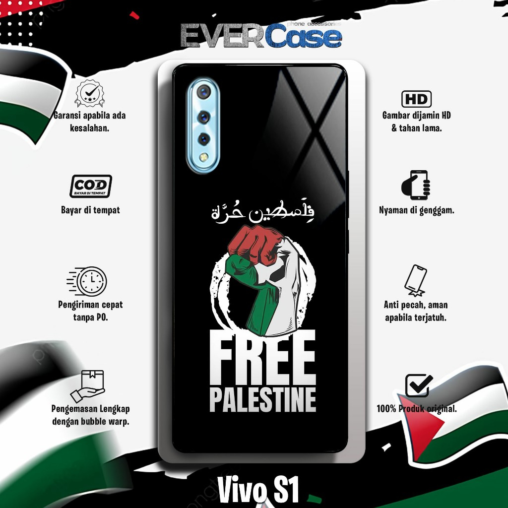 Jual (EV97) Softcase Glass Vivo S1 S1 Pro Series Palestina Case Kaca - CASE PREMIUM - CAMERA ...