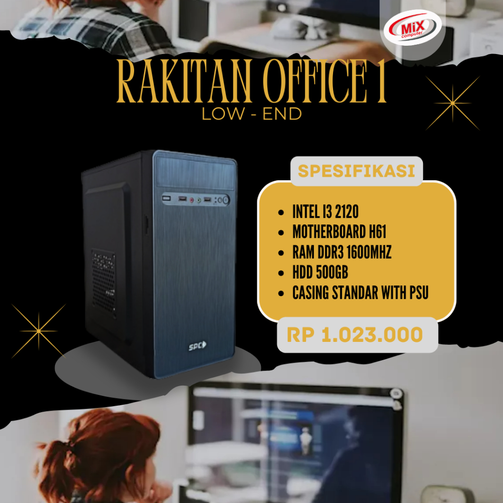 Jual Paket PC Komputer Rakitan Office 1 set Lengkap - Core i3-2120 ...
