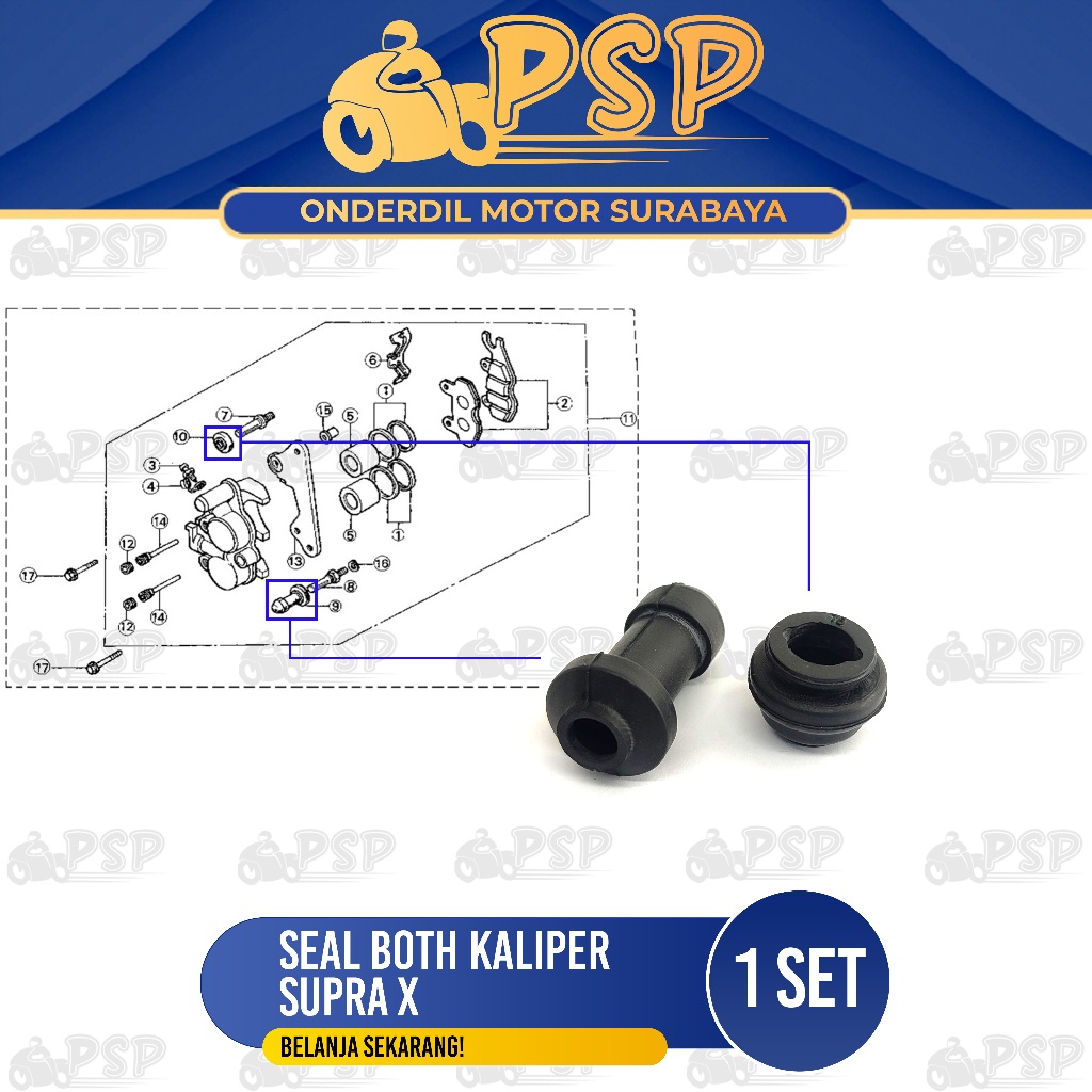 Jual Seal Both Kaliper Supra X (Harga Per Set Isi 2) - Karet Sil Siel Boot Bot But Caliper Usus ...