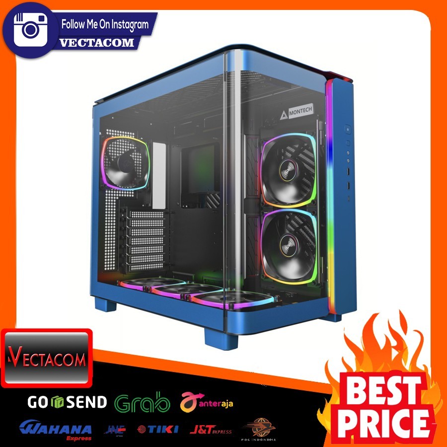 Jual Casing MONTECH KING 95 PRO - Mid Tower ATX, mATX - BLUE | Shopee ...
