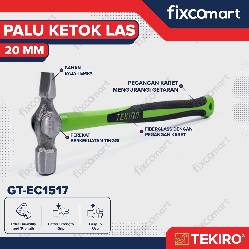 Jual Tekiro Palu Ketok Las 20 mm / Palu Ketok | Shopee Indonesia