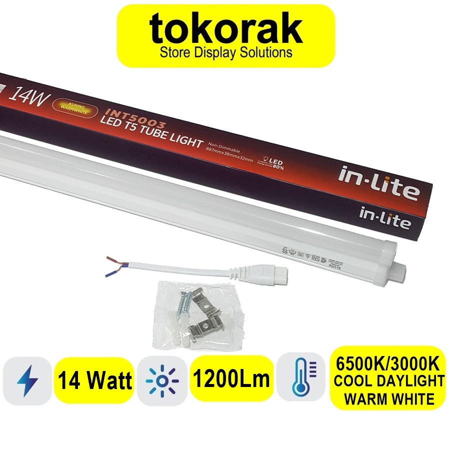 Jual INLITE LAMPU NEON LED TL T5 14W 14 W 90CM 14 WATT 14WATT 90 CM IN LITE INT5003 | Shopee ...