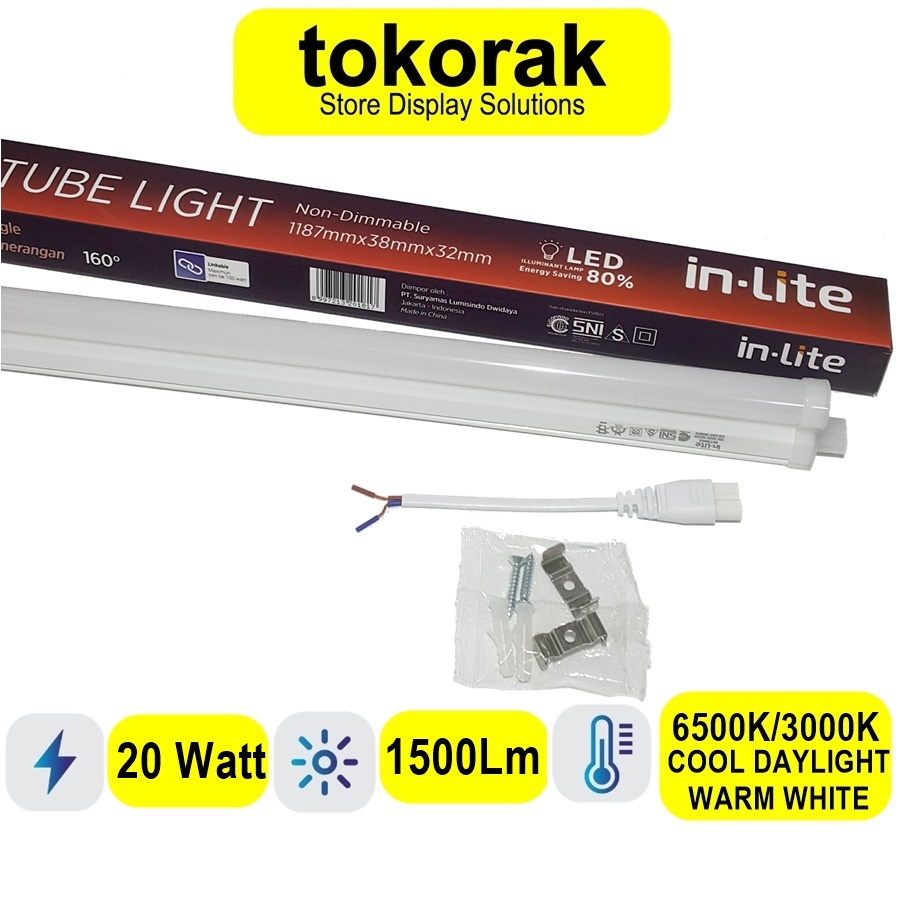Jual INLITE LAMPU NEON LED TL T5 20W 20 W 120CM 20 WATT 20WATT 120 CM ...