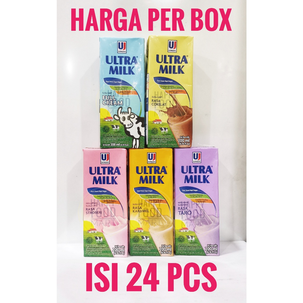 Jual [HALAL] ULTRA MILK 200 ML/ULTRAMILK DUS/SUSU ULTRA KARTON/FULL ...