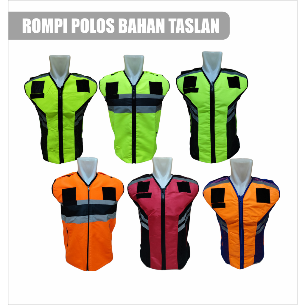 Jual Raja_Rompi Rompi Polos Model Palang/Biasa Bahan Taslan Anti Air ...