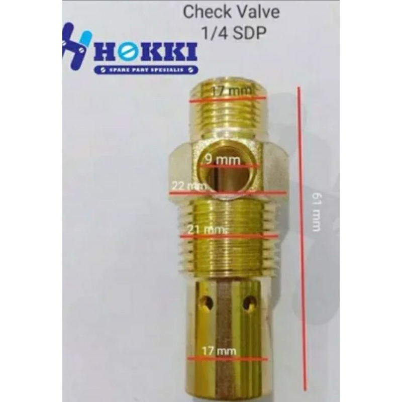 Jual CHECK VALVE 1/4hp SDP kompresor ANGIN | Shopee Indonesia