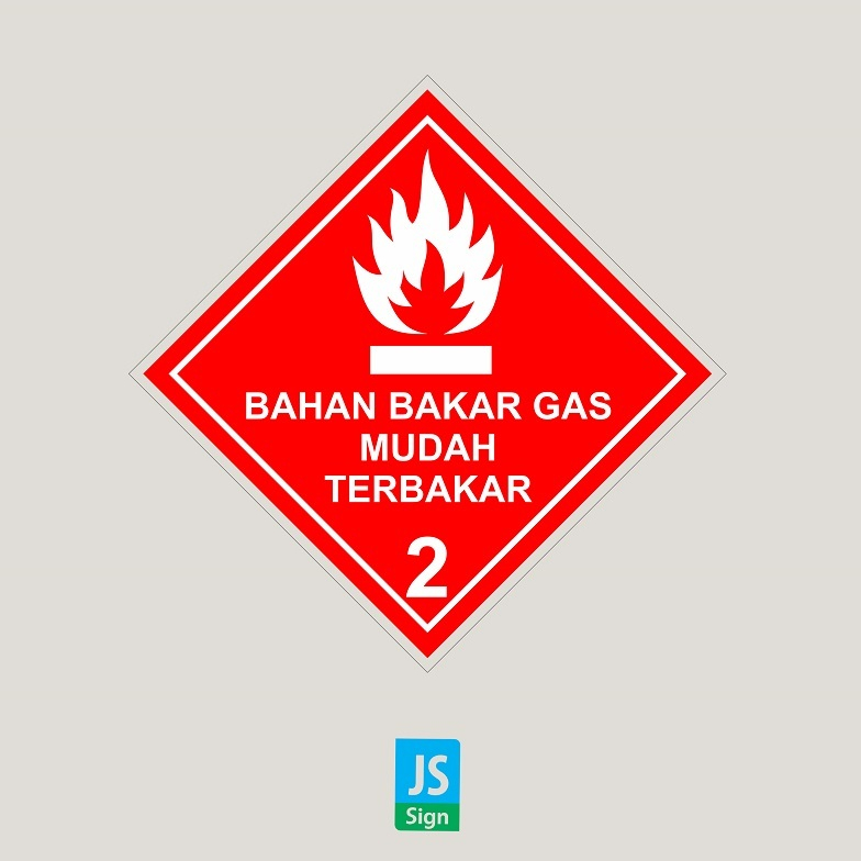Jual STICKER PLAKAT LABEL B3 PM 60 2019 KELAS 2 GAS MUDAH TERBAKAR ...