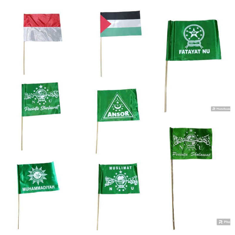 Jual BENDERA TANGAN MINI NU, MUSLIMAT, FATAYAT, ANSOR, MUHAMMADIYYAH ...
