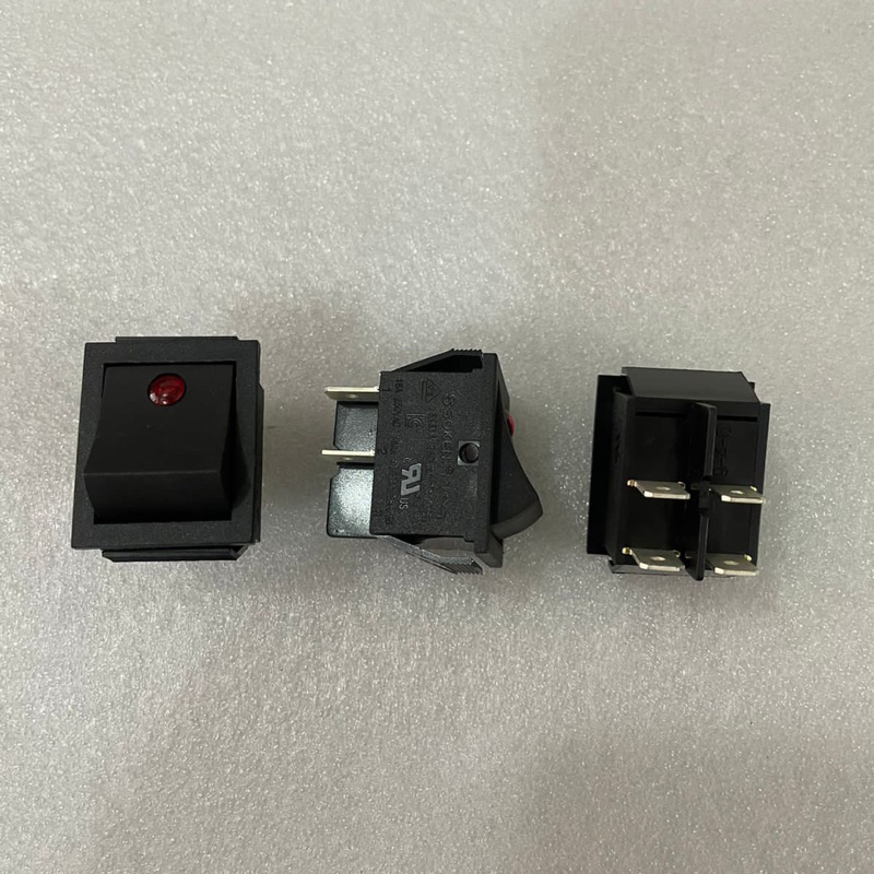 Jual Saklar Rocker switch 4 pin BESAR SOKEN 16A titik merah saklar 4 ...