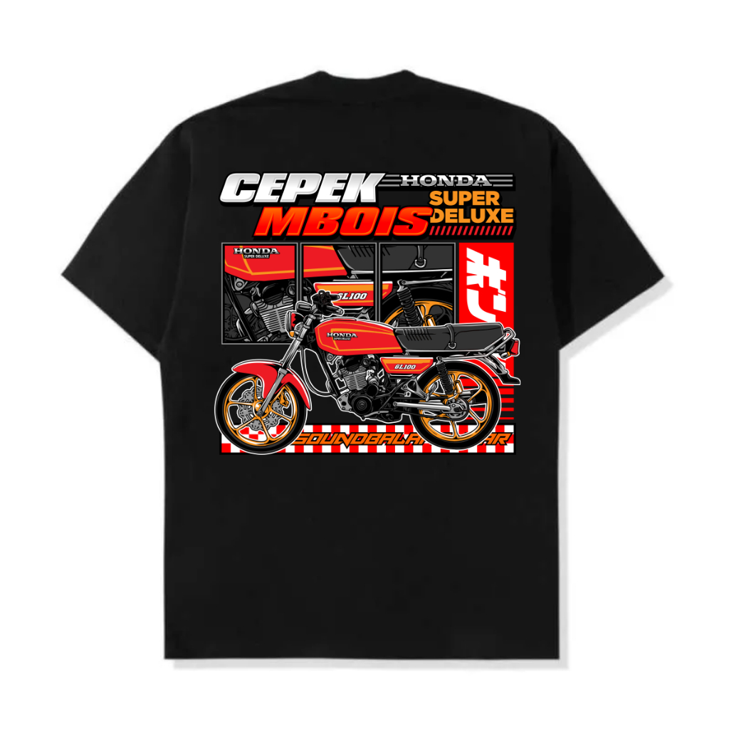 Jual Kaos Cepek Mbois GL 100 Honda Motor Racing Indonesia kaos distro pria wanita kaos katun ...