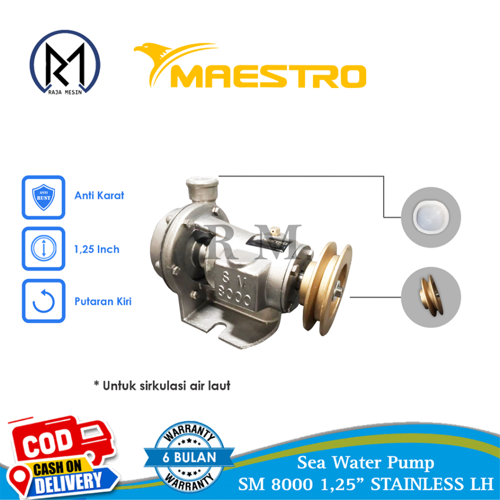 Jual Pompa Sirkulasi / Pompa Air Laut / Sea Water Pump Stainless Steel ...
