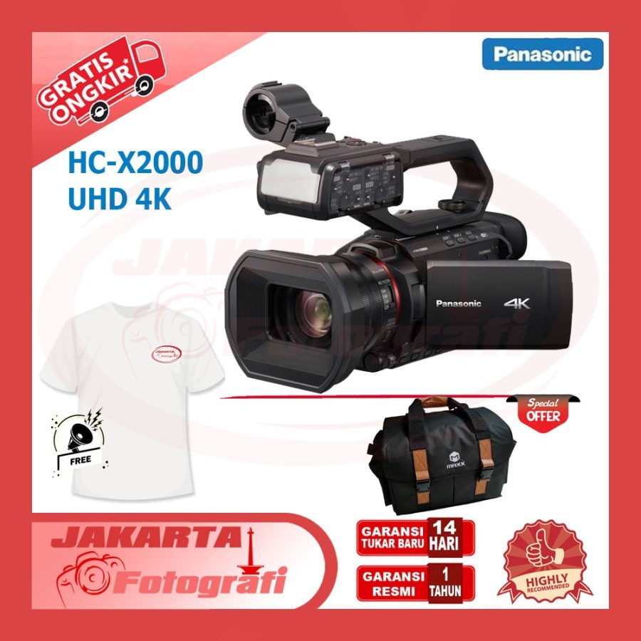 Jual Panasonic HC-X2000 UHD 4K 3G-SDI/HDMI 24x Zoom Pro X2000 Camcorder ...