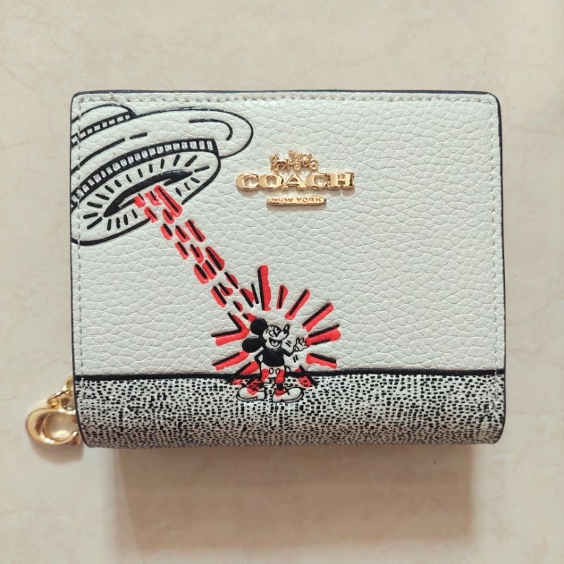 Jual Coach Disney Mickey Mouse X Keith Haring Snap Wallet dompet [PILIH ...
