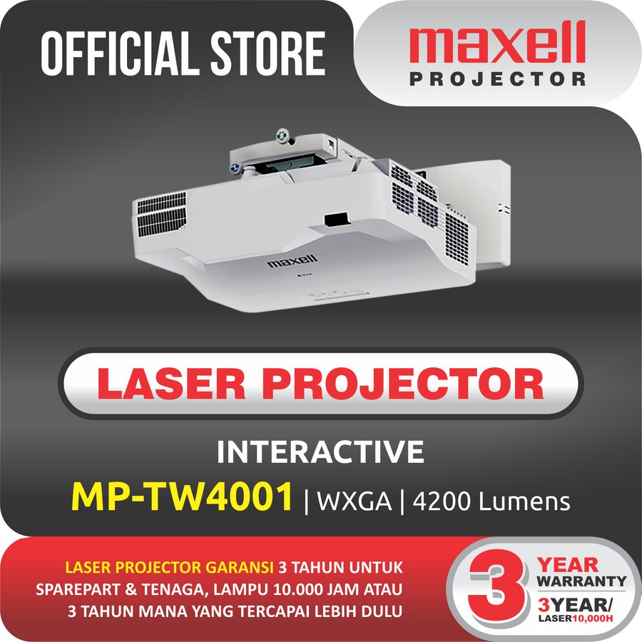 Jual PROJECTOR Interactive MAXELL MP-TW4001 LASER proyektor Finger ...