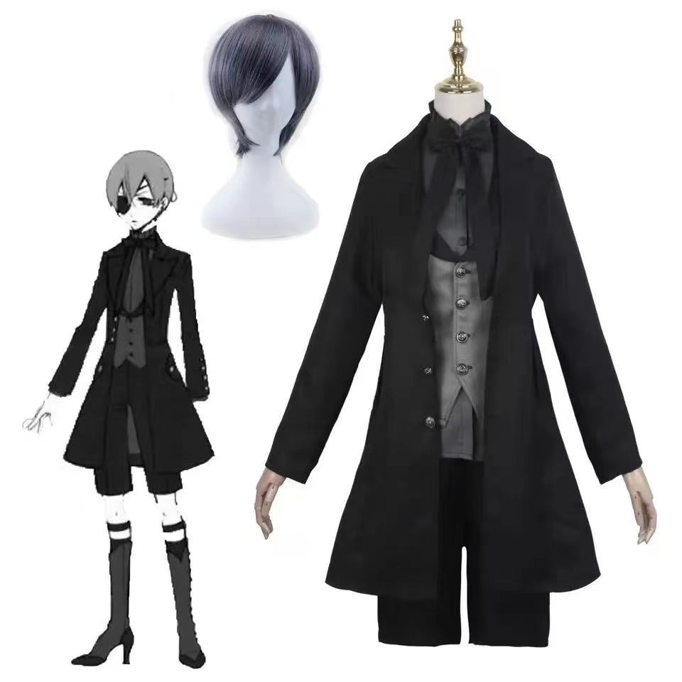 Jual Black Butler Ciel Phantomhive Cosplay Costume Japanese Anime ...