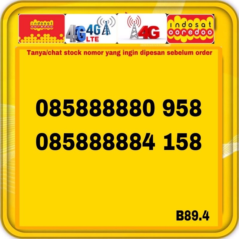 Jual Nomor Cantik Indosat IM3 Ooredoo 4G Lte Kwartet 7777 Rapi Minimalis KARTU PERDANA IM3 ...