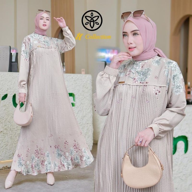 Jual Gamis Nadia Dress Bahan lionel richi / Gamis Pesta / Gamis Motif ...