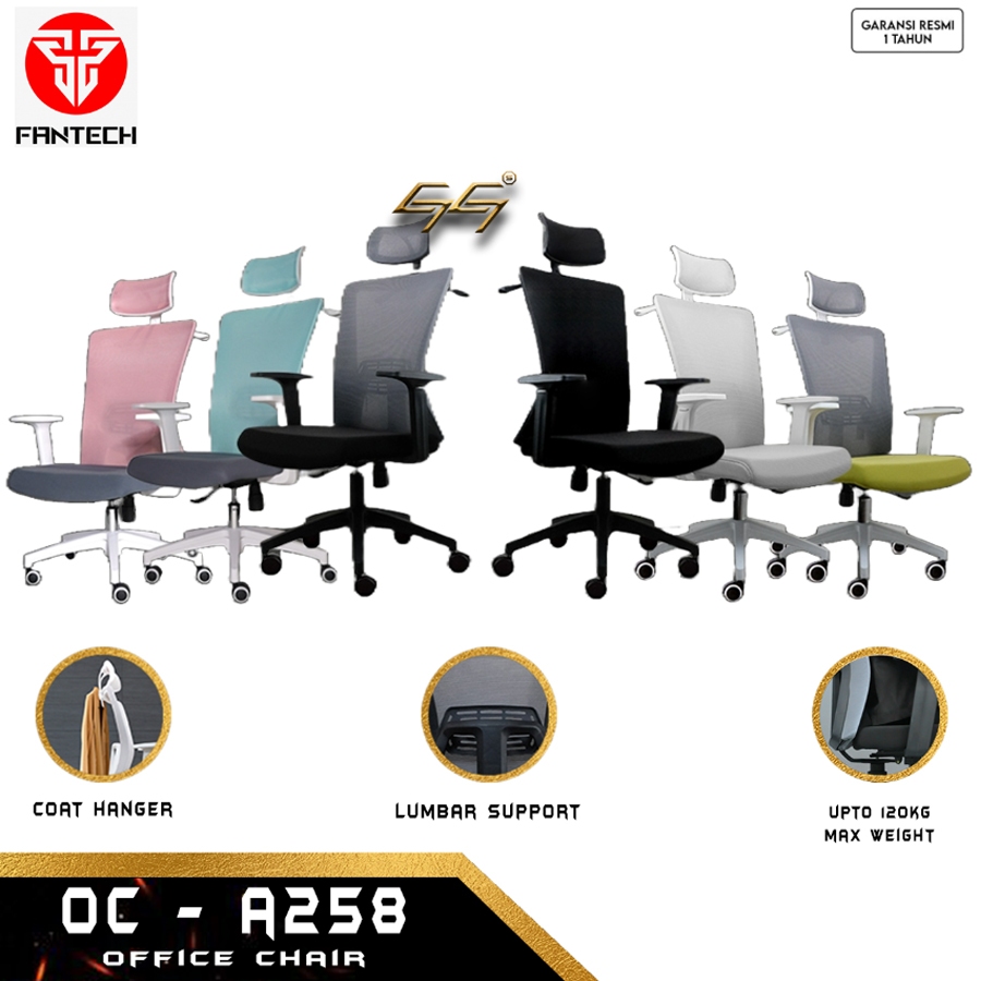 Jual Kursi Kerja Kantor Fantech OCA258 OCA 258 OCA-258 Kursi Ergonomis Premium Office Chair ...
