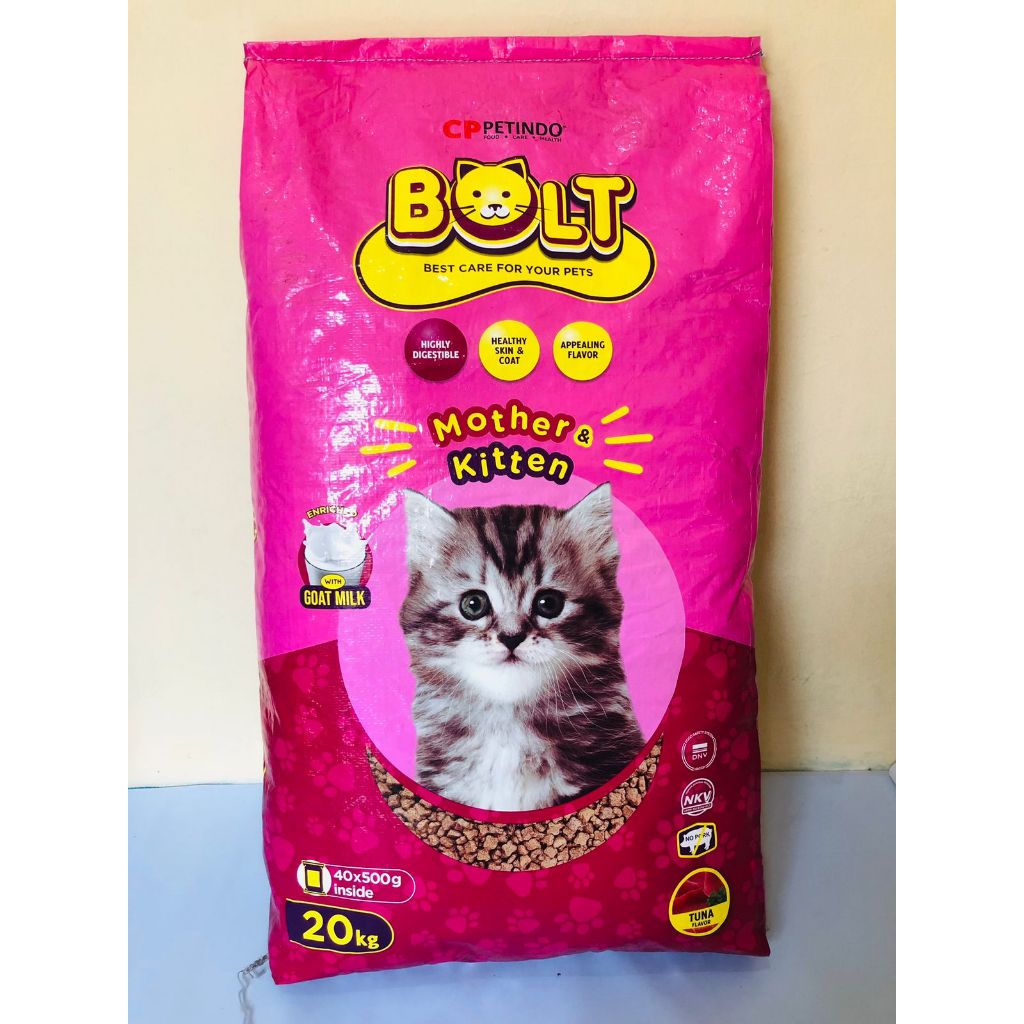 Jual BOLT CAT FOOD MOTHER KITTEN TUNA 20 kg | Shopee Indonesia
