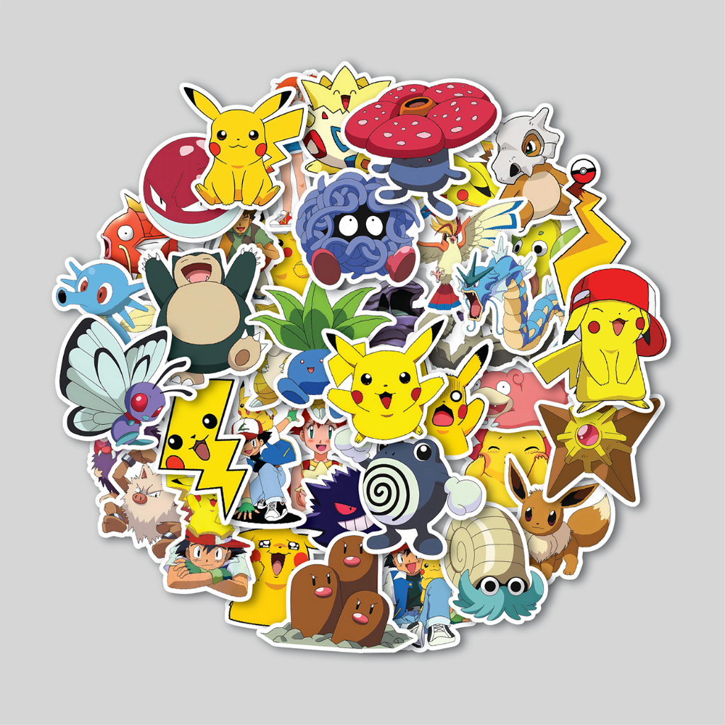 Jual STICKER PACK POKEMON 2 | STICKER TUMBLER | STIKER LAPTOP KOPER ...