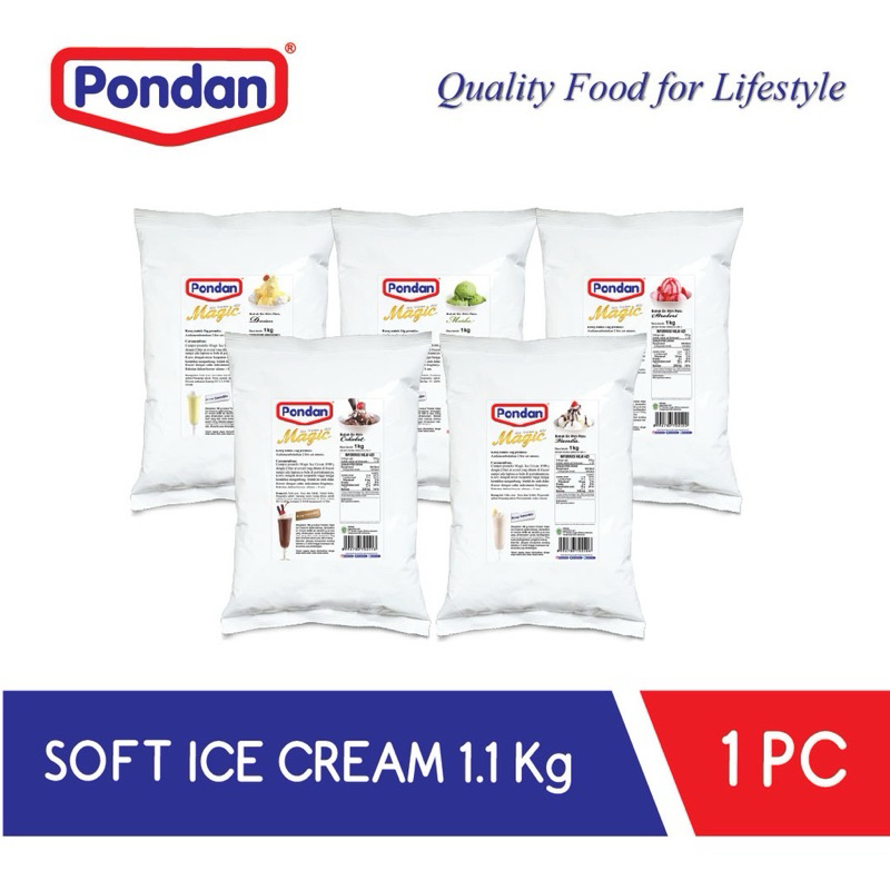 Jual Pondan soft Ice Cream 1.1KG | Shopee Indonesia