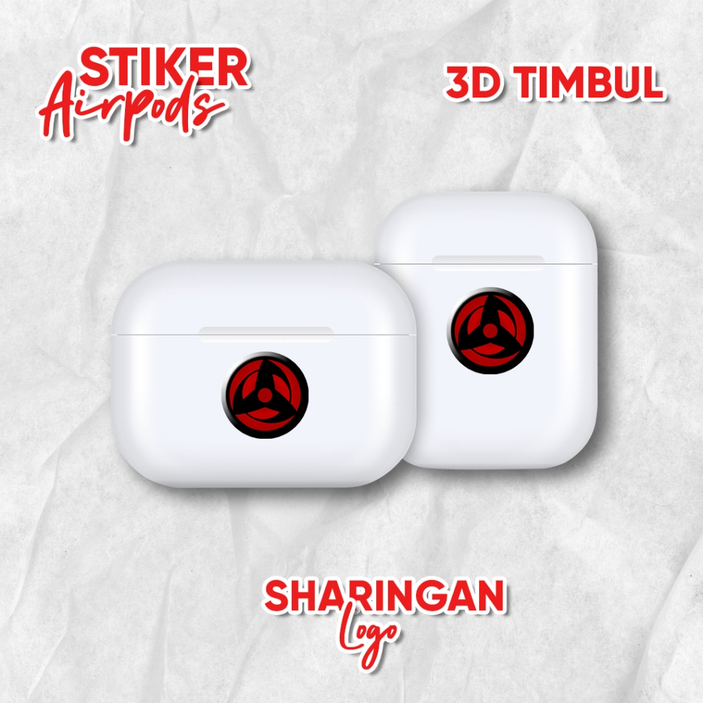 Jual Stiker Airpods Emblem 3D Timbul Sharingan / Stiker Anime Resin ...