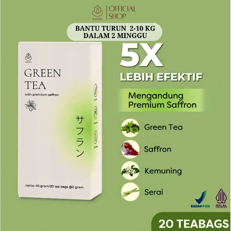 Jual TEH DIET DETOKS | KALON Teh Hijau Premium Saffron - Teh Pelangsing ...
