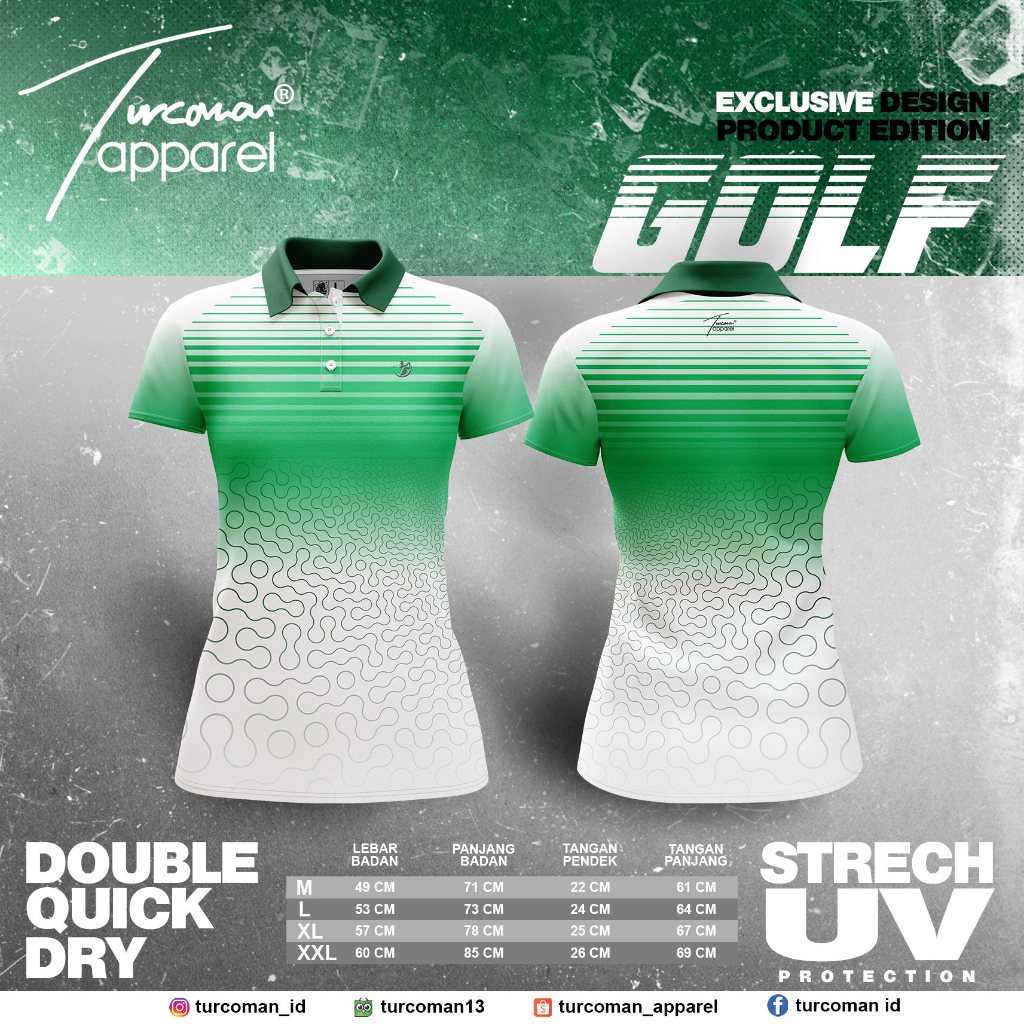 Jual Baju golf wanita polo dryfit kaos atasan olahraga sport Jersey ...