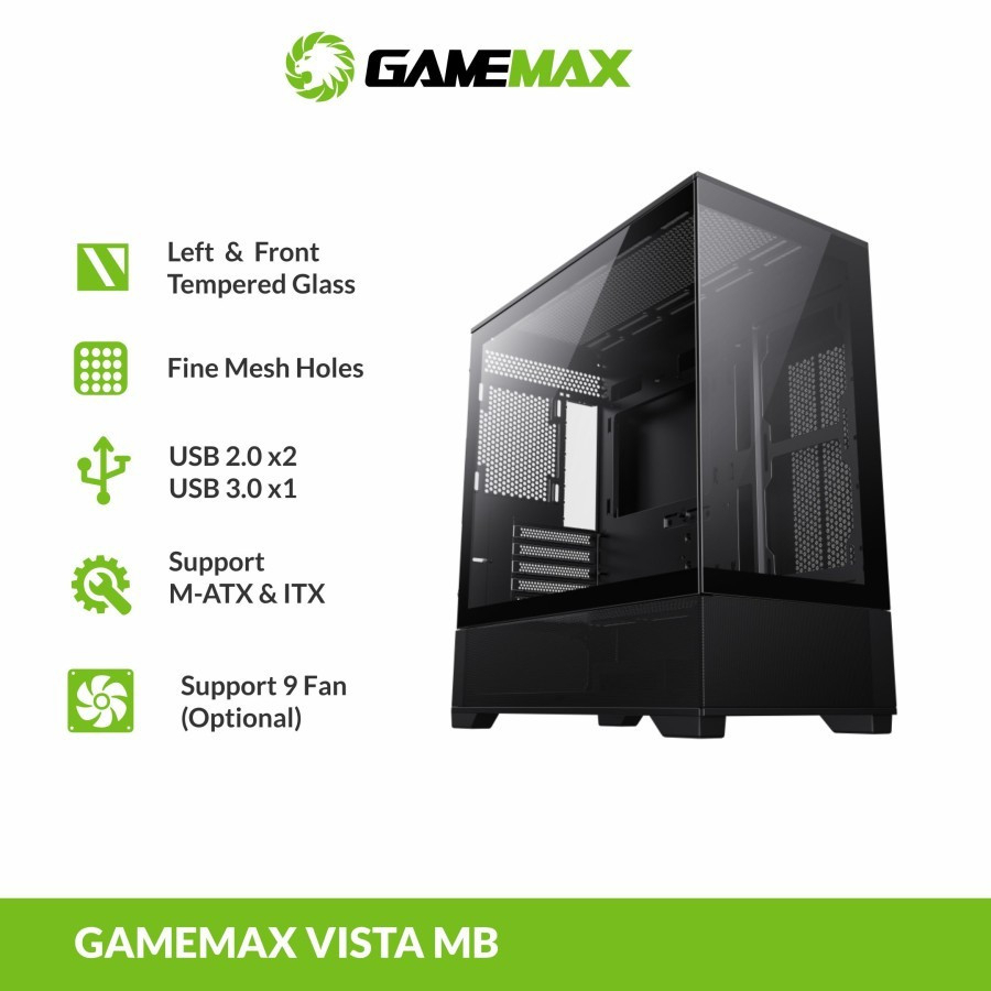 Jual Casing PC Gamemax VISTA Micro ATX PC case | Shopee Indonesia