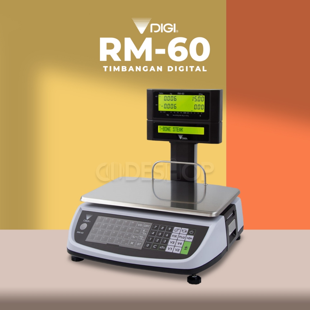 Jual DIGI RM60 RM-60 Timbangan Digital Scales Sayur dan Buah Swalayan 30 Kg | Shopee Indonesia