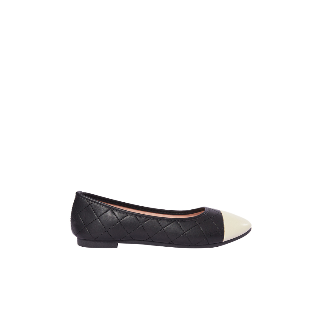 Jual COLORBOX Two Tone Flat Shoes Black | Shopee Indonesia