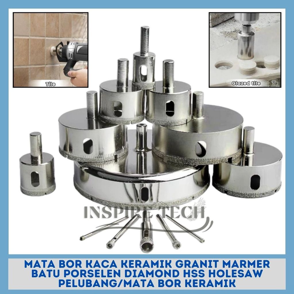 Jual Mata Bor Kaca Keramik Granit Marmer Batu Porselen Diamond HSS ...
