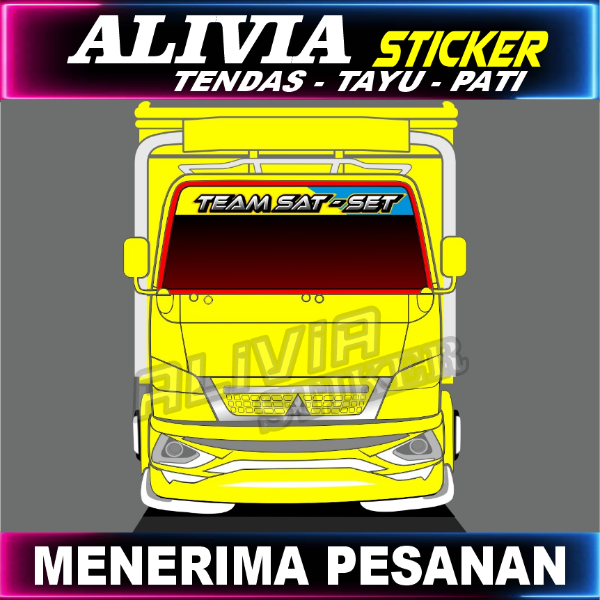 Jual Stiker Printing Kaca Depan Truck Canter - Team Sat Set - Bisa ...