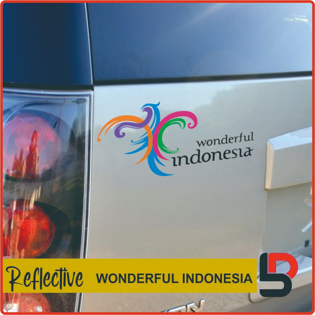 Jual Reflective cutting sticker Wonderful Indonesia kombinasi 6 warna ...