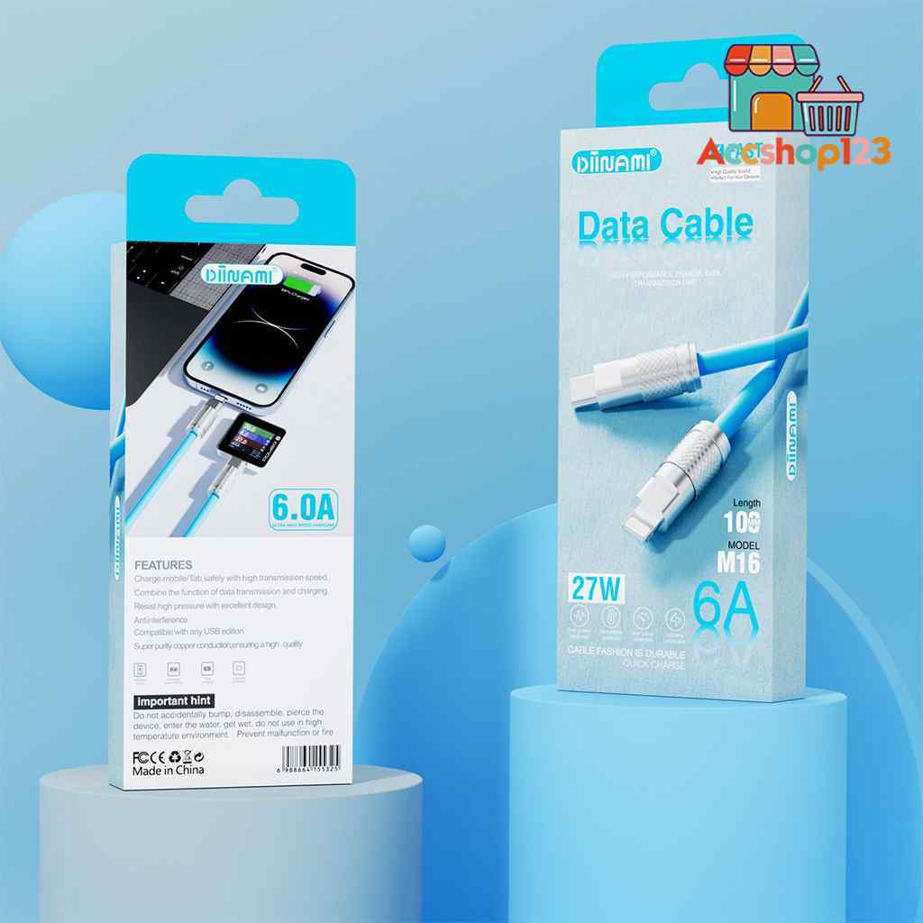 Jual DIINAMI M16 cable Kabel Data iPhone Type-C to Lightning 20W up 27W ...