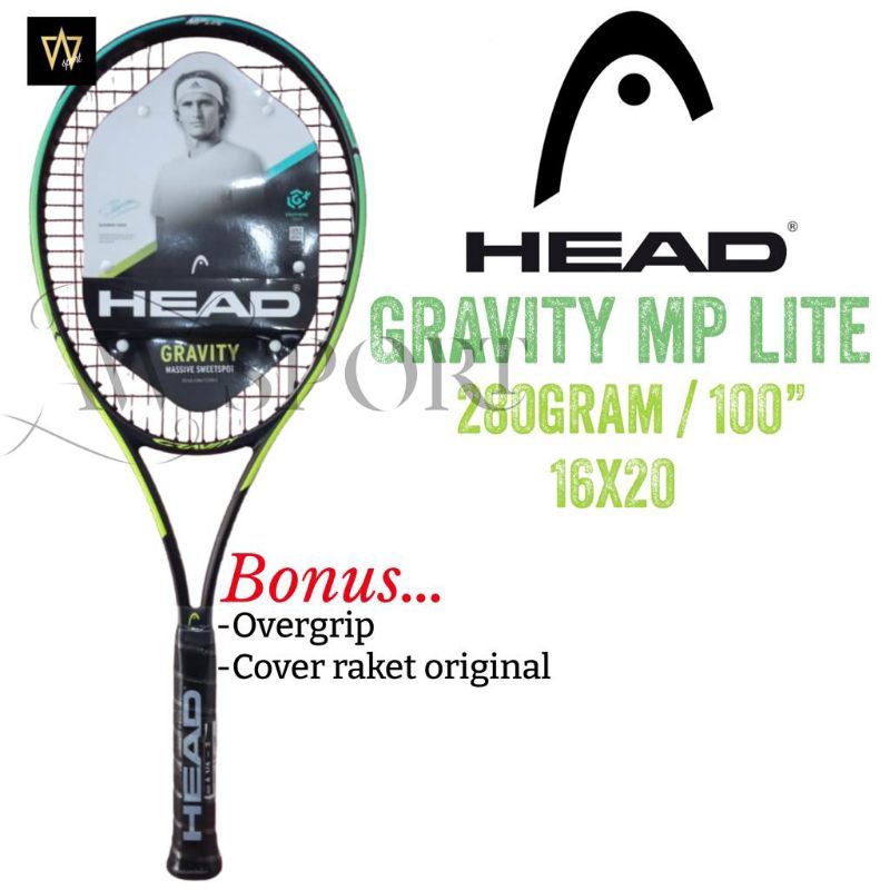 Jual Raket Tenis HEAD GRAVITY MP LITE Berat : 280g 100" Original ...
