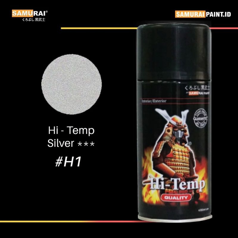 Jual SAMURAI PAINT H1 HI TEMP SILVER CAT SEMPROT KNALPOT SPRAY WARNA ...