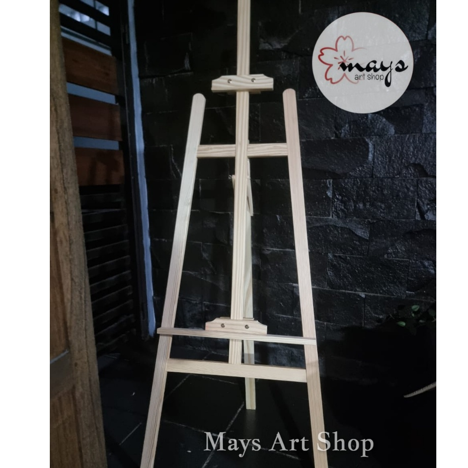 Jual [Premium] Easel Kayu Stand Tinggi 150 cm - Standing Tripod ...