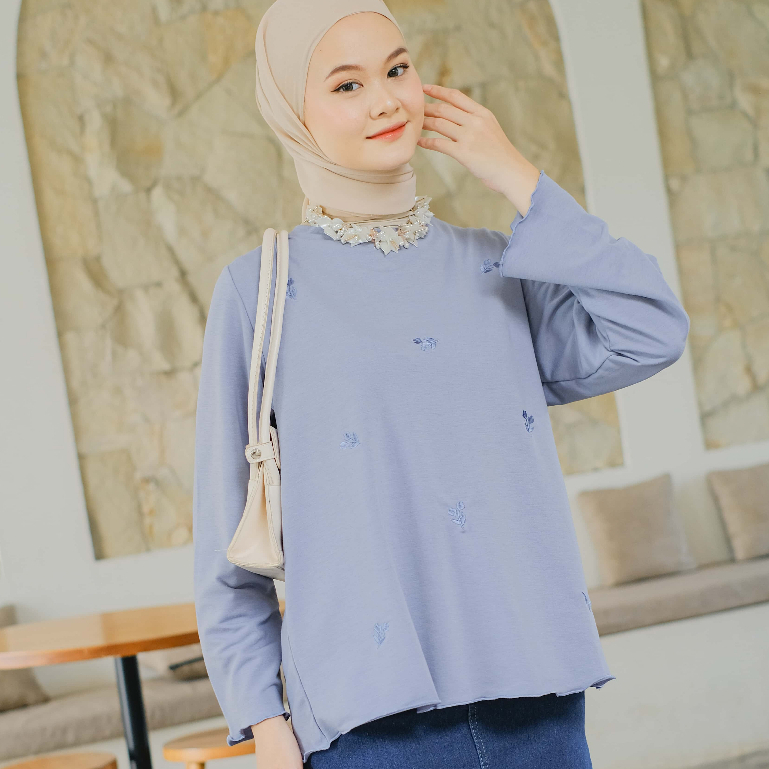Jual Mayoutfit Elyca Blouse | Kaos Blus Motif Bordir Embroidery ...