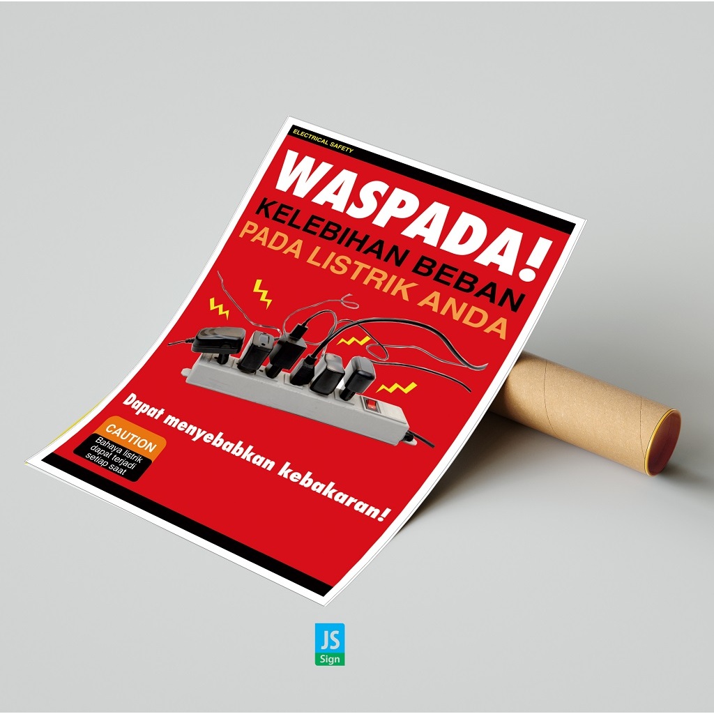 Jual POSTER SAFETY K3 - KELEBIHAN BEBAN LISTRIK | Shopee Indonesia